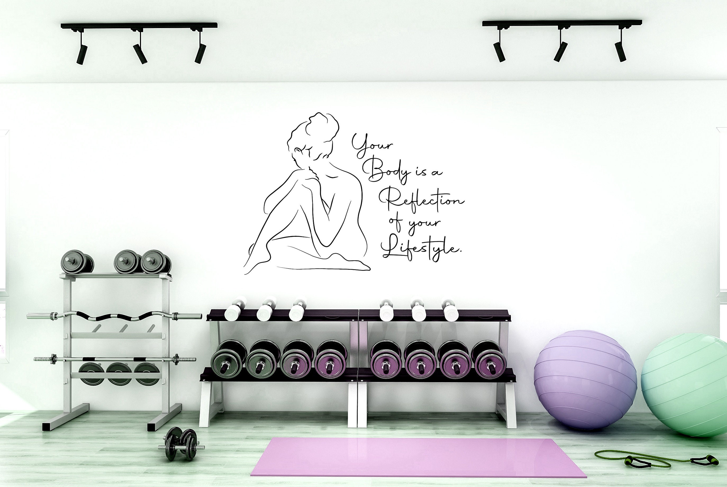 Self-care Line Art Wall Decal – Inspirational Spa Decor - Etsy