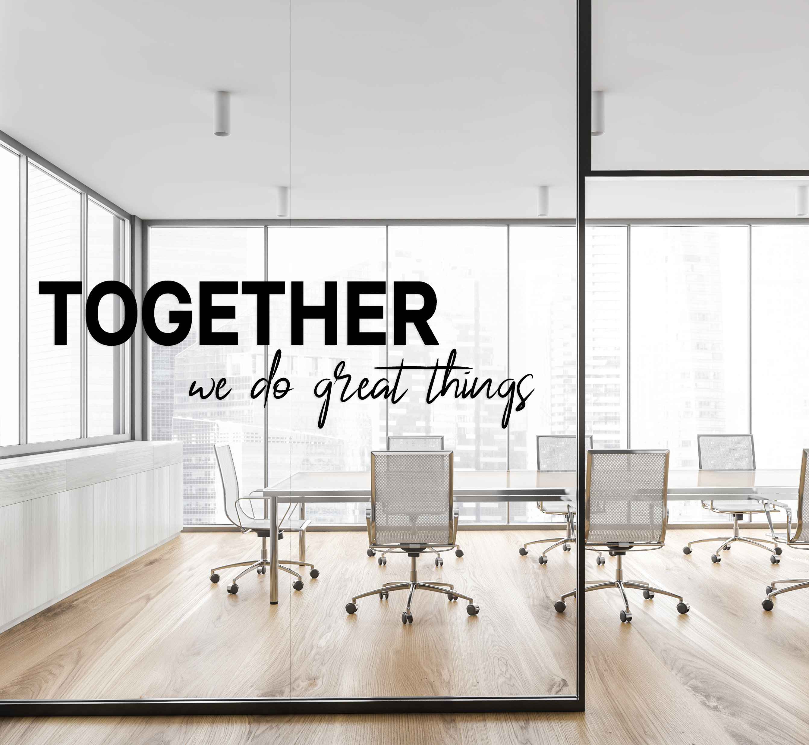 Together We Do Great Things Wall Decal - Teamwork Wall Art - Team ...