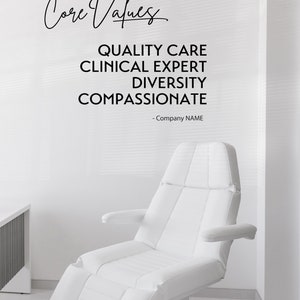 Core Values - up to 4 Values + Company Name - Core Values Wall Decals ...