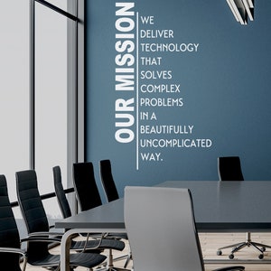Our Mission Custom Wall Decal - Personalized Corporate Mission Decal ...