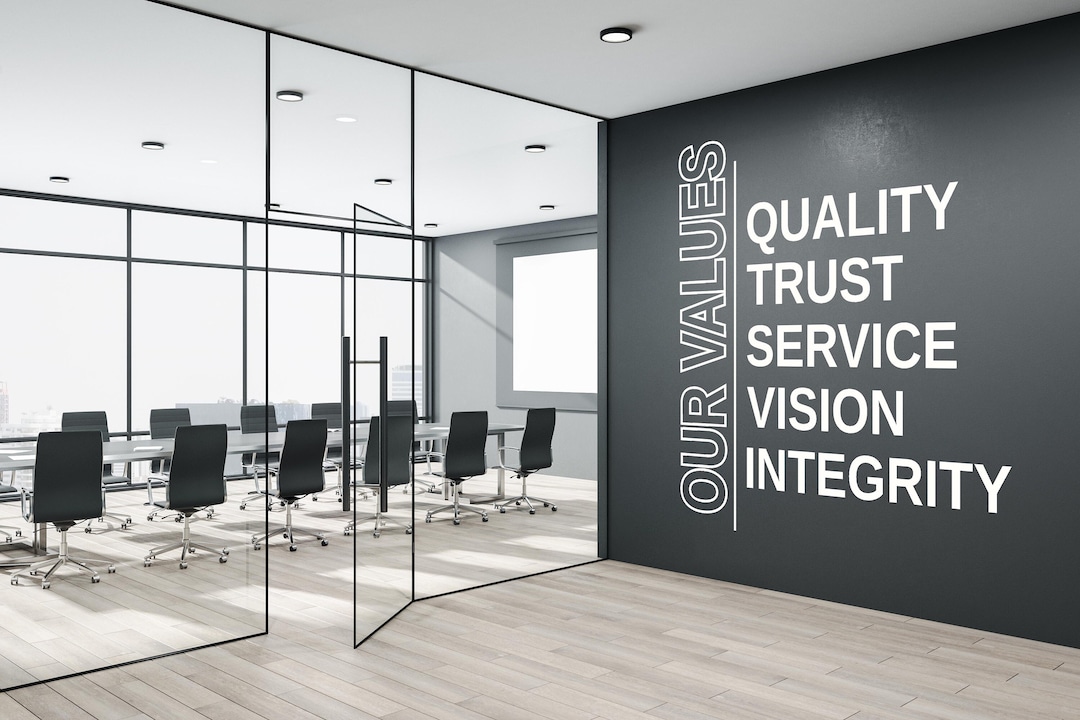 Customizable Company Values Large Wall Decal - Our Values Select 5 ...