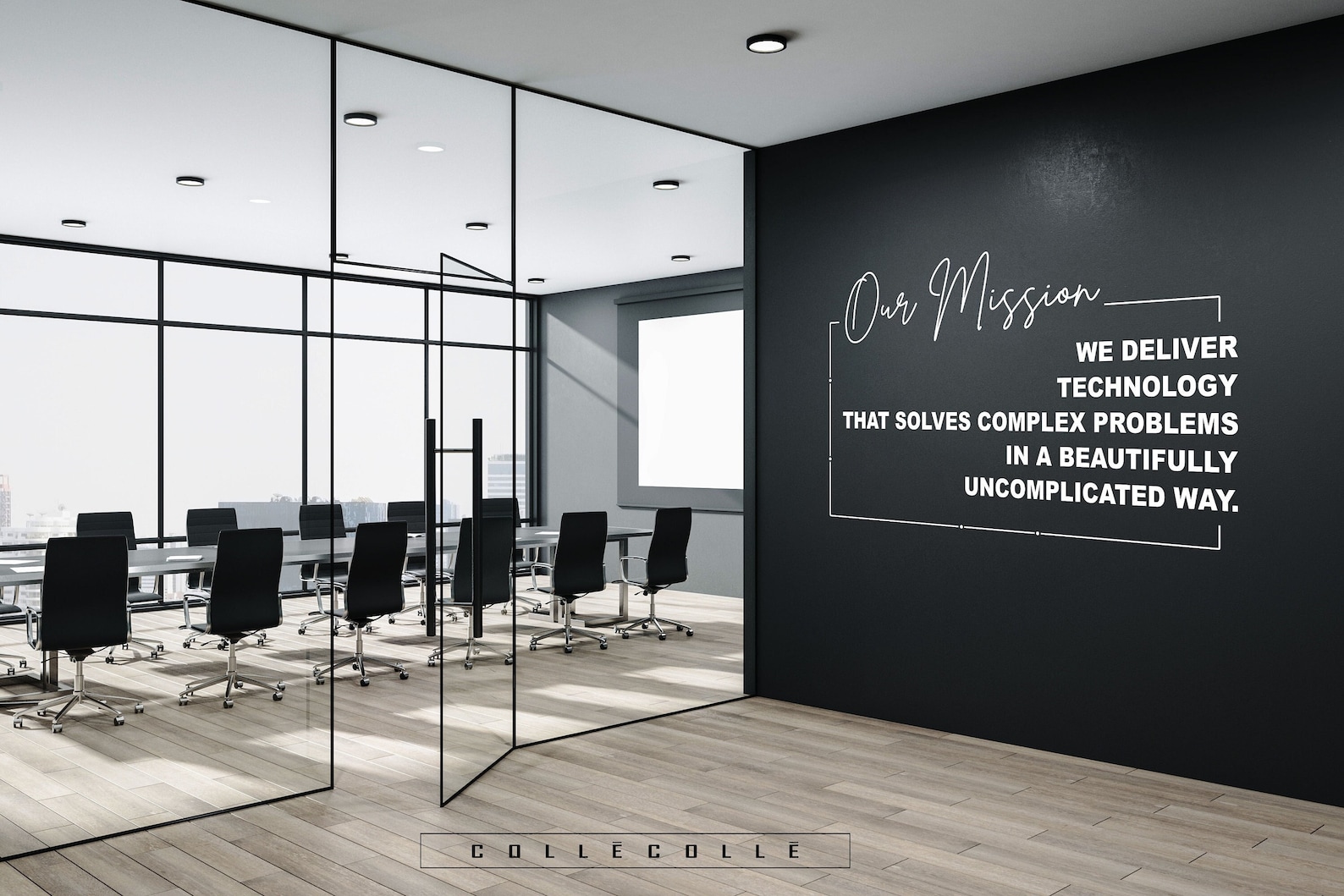 Custom Mission Statement Wall Decal - Our Mission Personalized Office ...