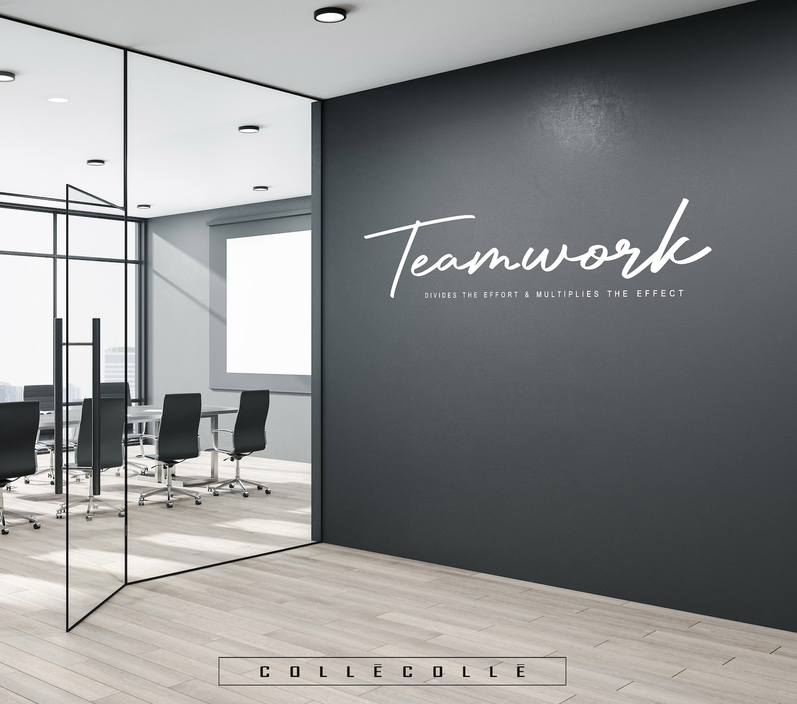 TEAMWORK Wall Decal - Teamwork Divides the Effort & Multiplies the ...