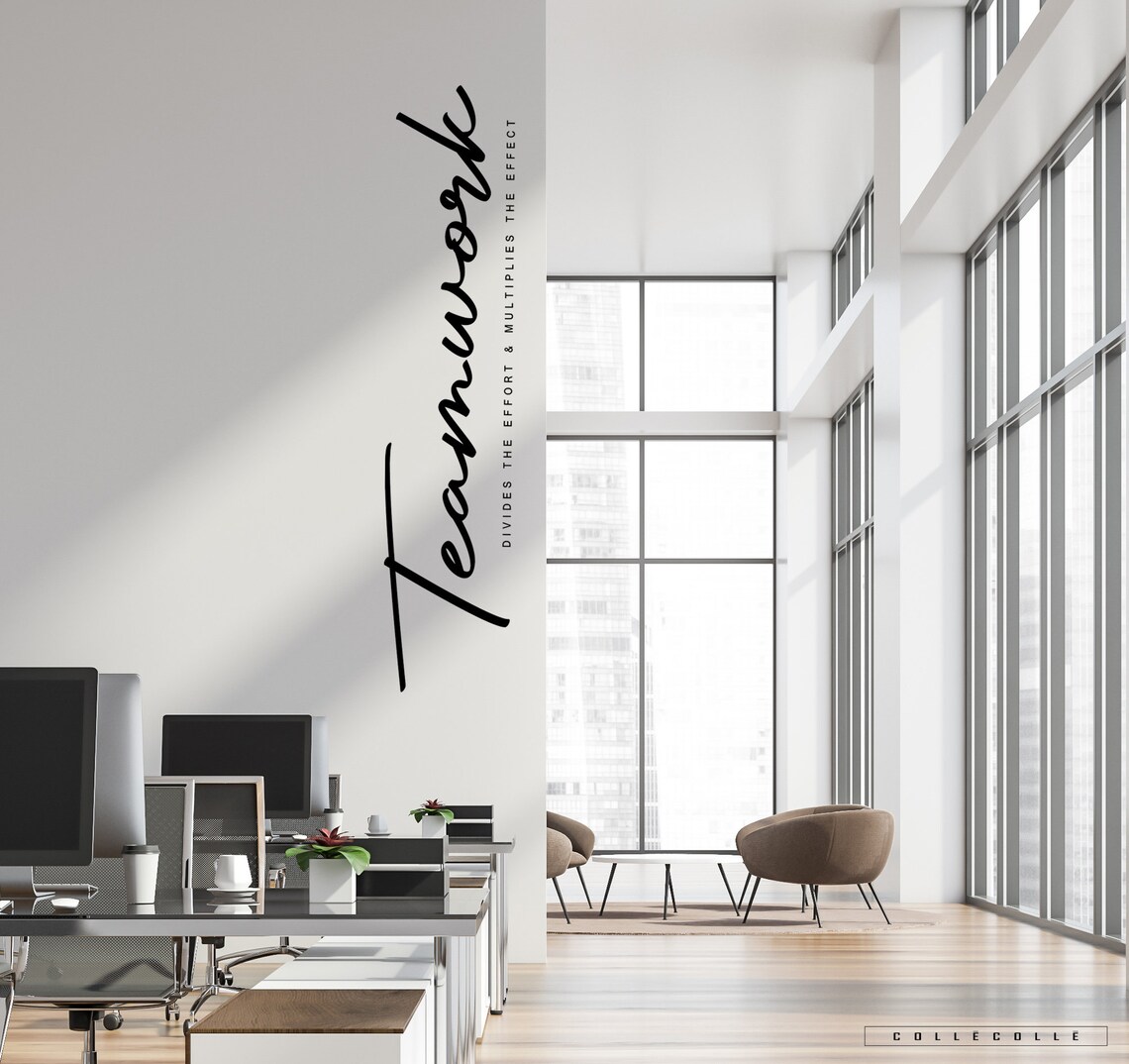 TEAMWORK Wall Decal - Teamwork Divides the Effort & Multiplies the ...