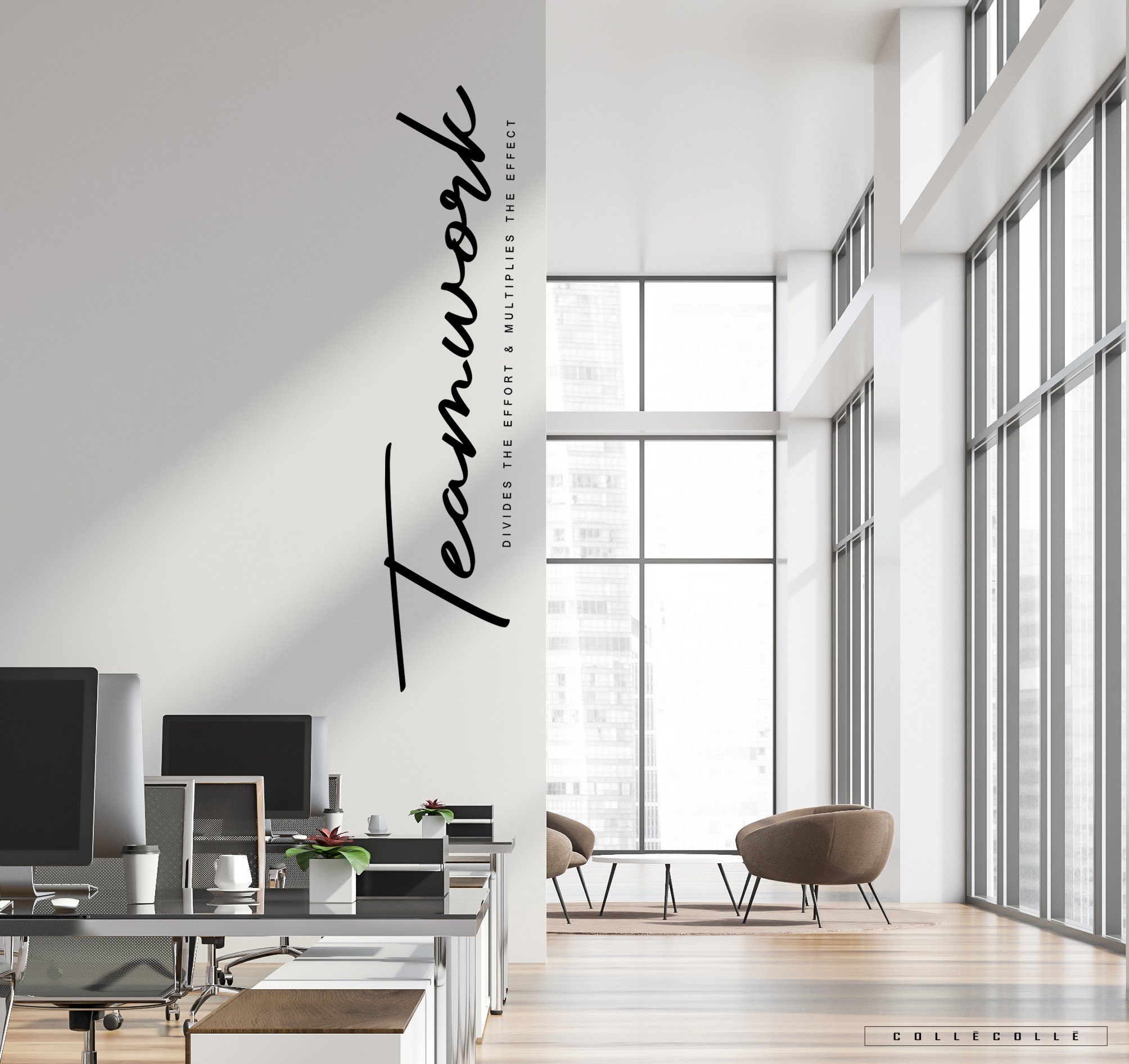 TEAMWORK Wall Decal - Teamwork Divides the Effort & Multiplies the ...