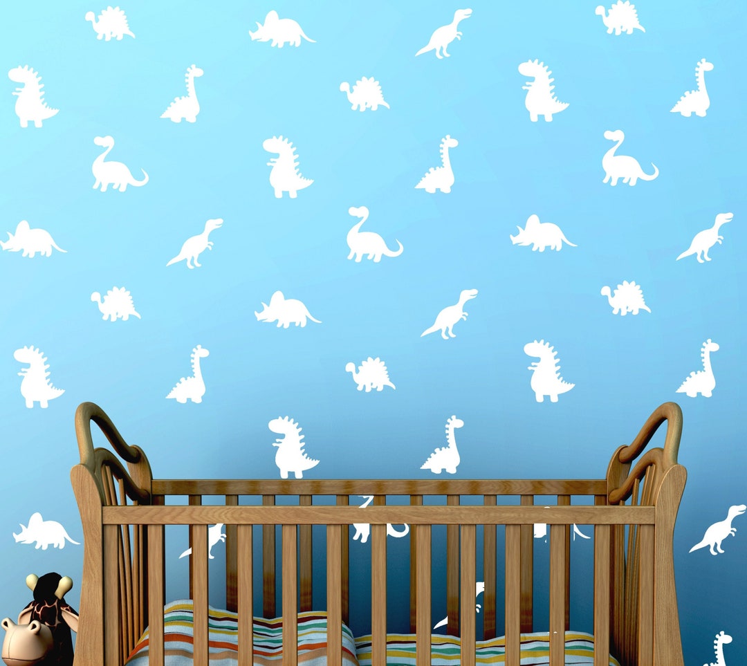 Dinosaur Wall Decals 3.5 to 4.5 Each Mural DIY Dinausor Decor Dino Wall ...