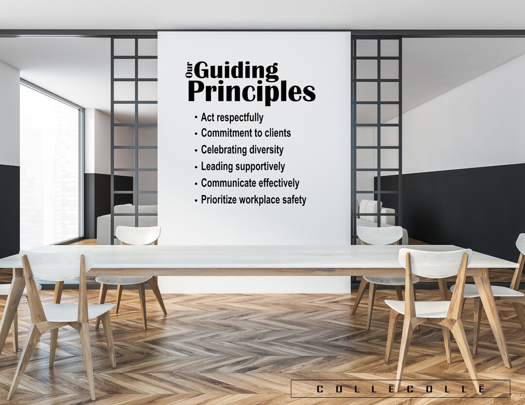 Our Guiding Principles - Large Customizable Company Wall Decal - up to ...