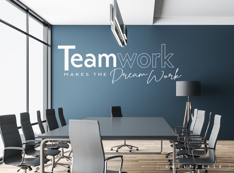 TEAMWORK Makes the Dream Work Wall Decal Teamwork Decal - Etsy Australia