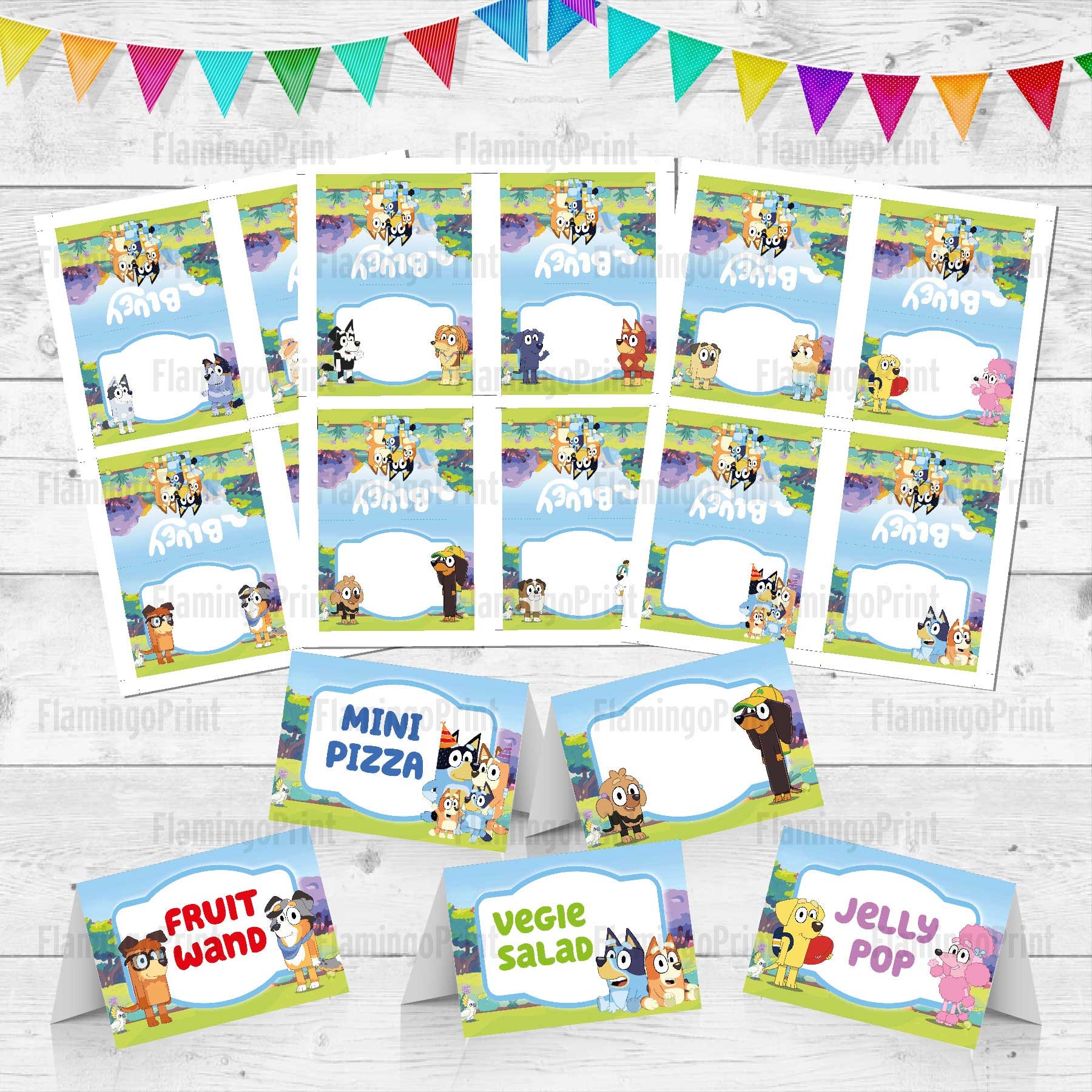 Instant Download Digital Bluey Food Tent Bluey Birthday Etsy UK