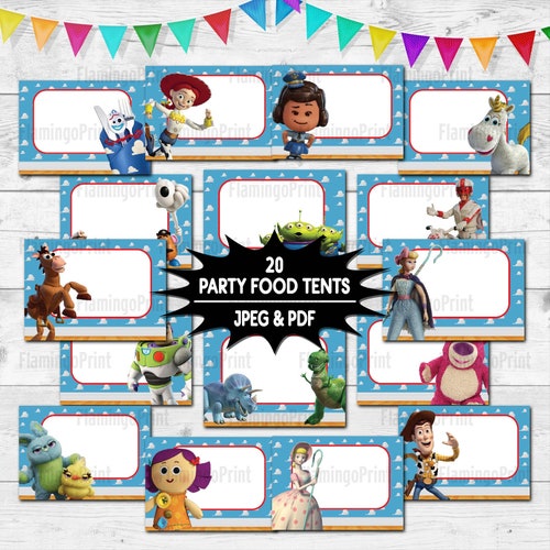 Toy Story 4 Food Labels Instant Download Toy Story Chalkboard - Etsy