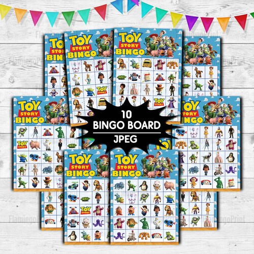 Toy Story Bingo Game 10 Cards Instant Download Printable Toy | Etsy UK
