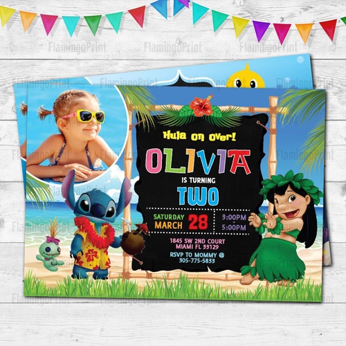 Lilo and Stitch Invitation for Boy and Girl Kids Invite - Etsy