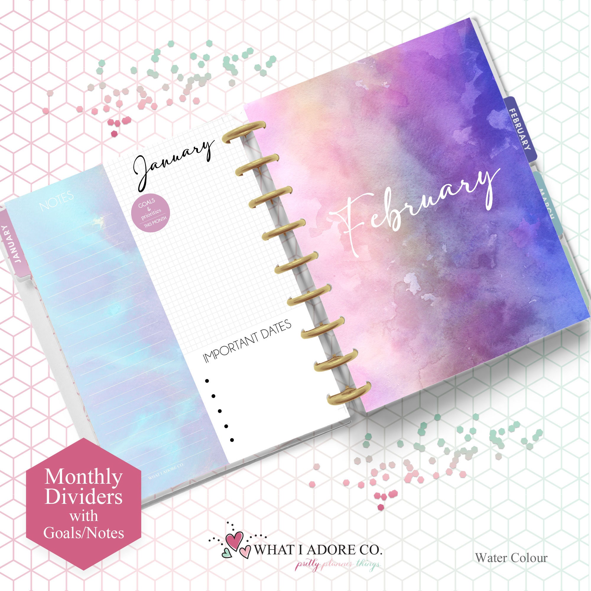 HAPPY PLANNER DIVIDERS With Notes Printable | Double Sided Monthly ...