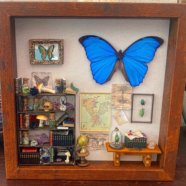 Miniature Library - Etsy