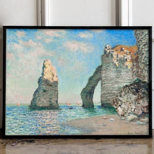 Claude Monet the Cliffs at Etretat 1885 Poster Etretat Cliffs - Etsy