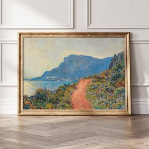 Claude Monet the Corniche Near Monaco 1884 Poster, Monet Exhibition ...