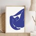 Femme Art Print, Blue Woman Poster, Line Art Poster, Wall Art Poster ...