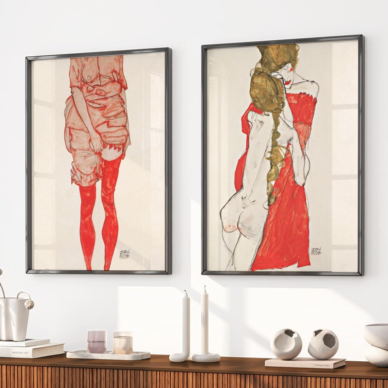 Schiele Abstract - Etsy
