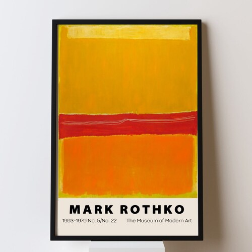Mark Rothko Exhibition Poster Mark Rothko Art Print Abstract - Etsy