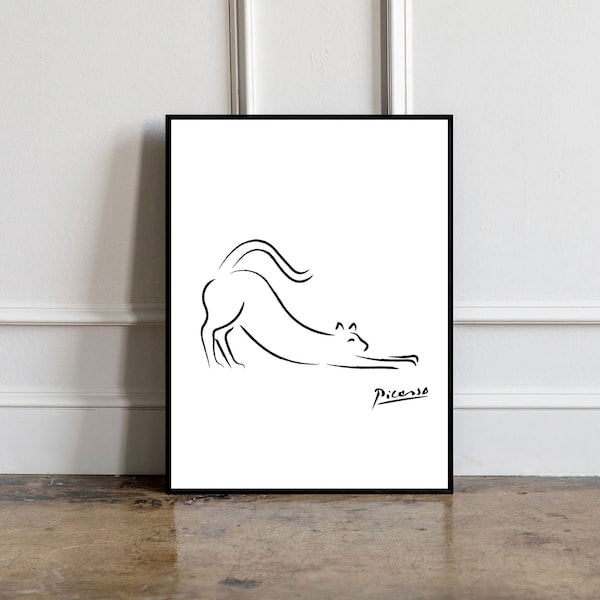 Picasso Cat - Etsy