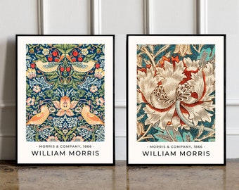 SET OF 2 William Morris Posters, William Morris Print, William Morris Art, Vintage Poster ...