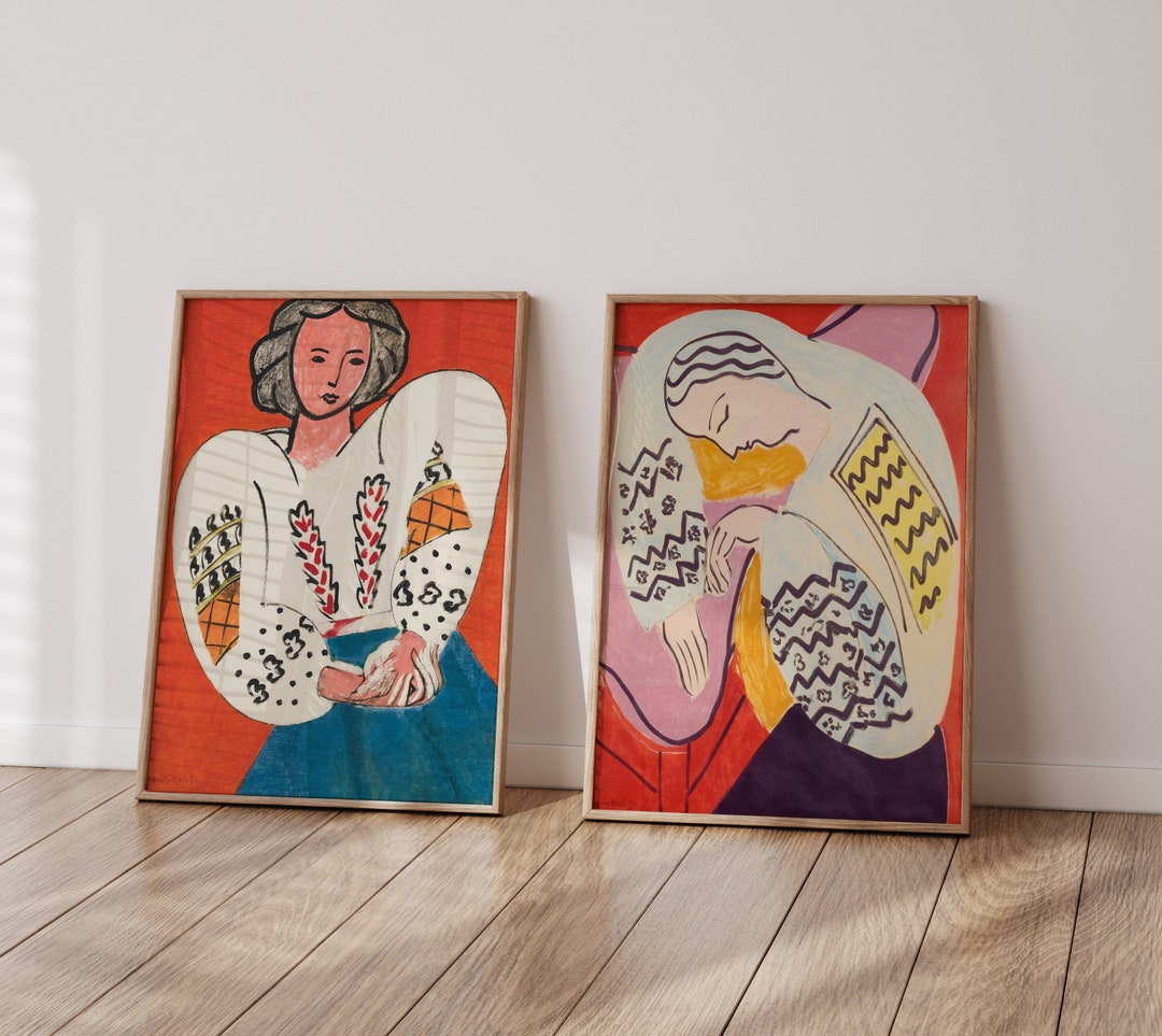 SET OF 2 Henri Matisse La Blouse Romaine Posters, Henri Matisse Wall ...