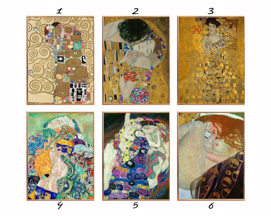 Gustav Klimt Poster Sets Gustav Klimt Exhibition Print - Etsy