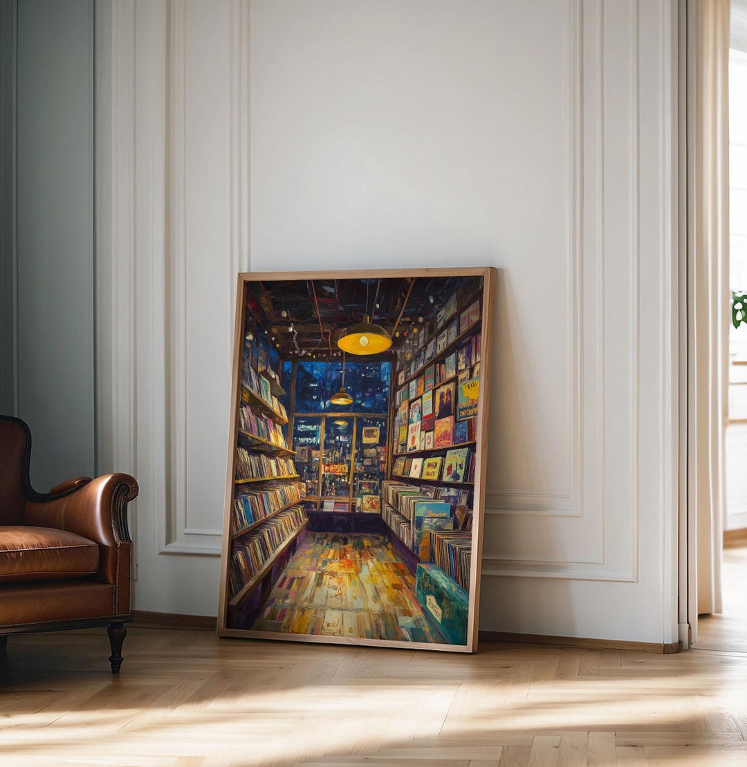 Retro Vinyl Record Store Poster Print, Vintage Music Print, Record ...