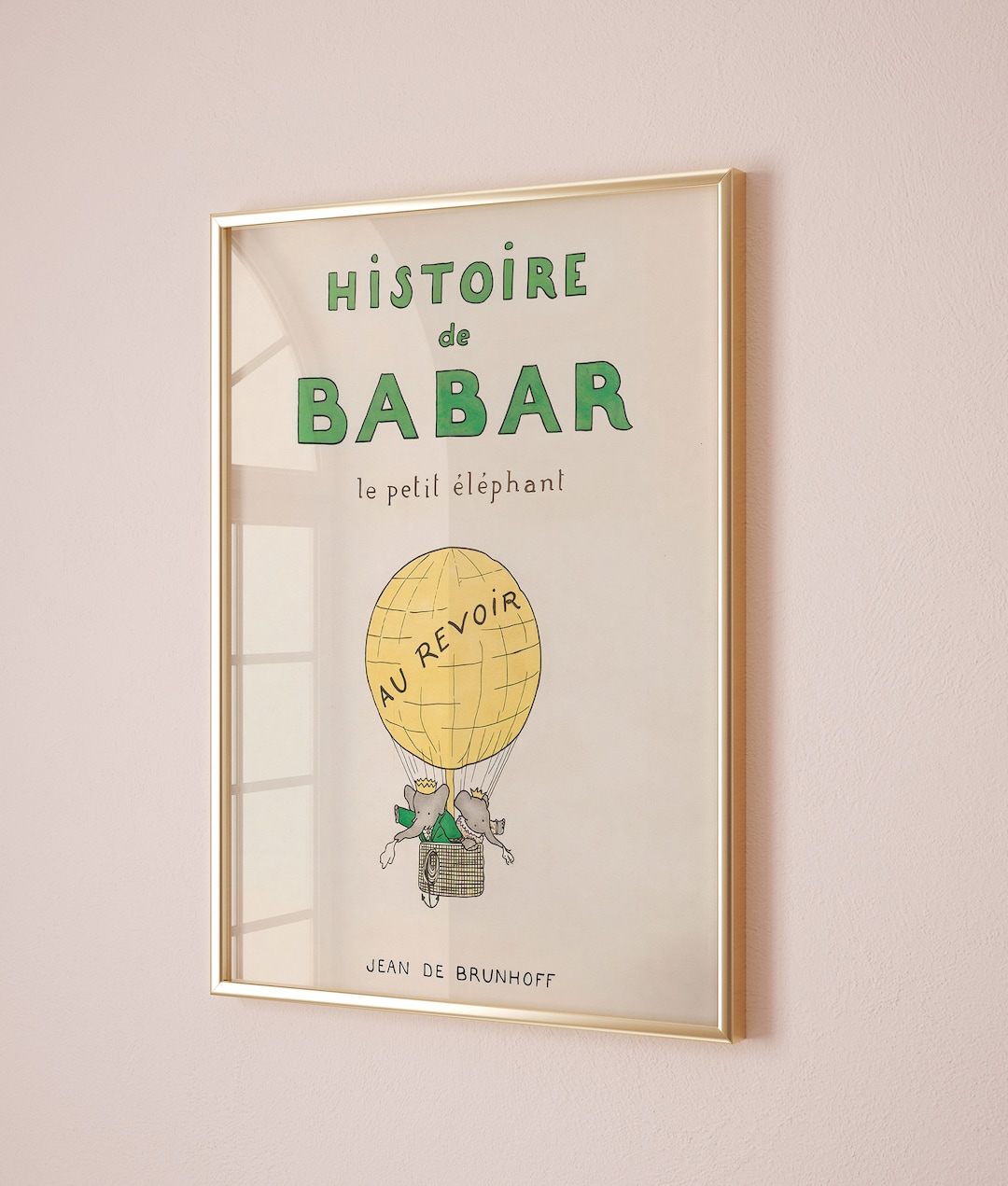 Babar the Elephant Wall Decor, Printable All Art, Nursery Decor, Kids ...