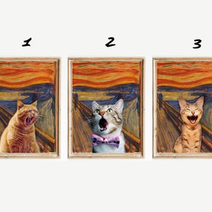 Edward Munch Famous Painting With Cat, the Scream Cat Art Print ...