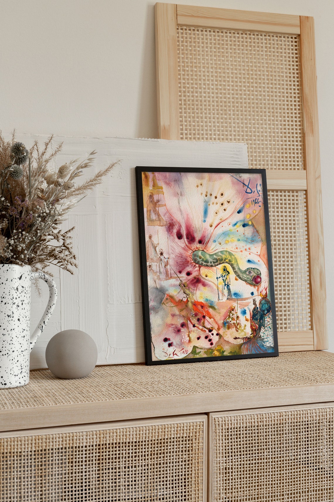 Salvador Dali the Snake and the Apple Print Salvador Dali - Etsy