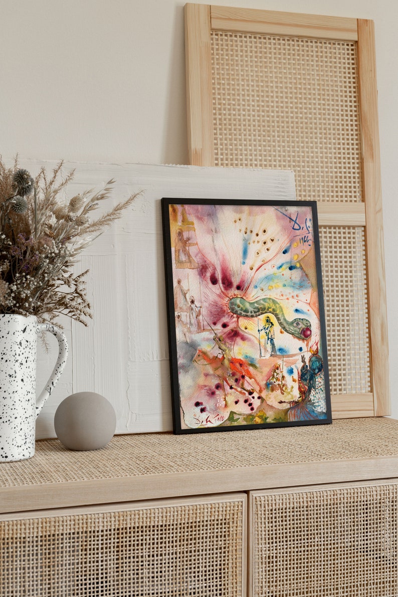 Salvador Dali the Snake and the Apple Print Salvador Dali | Etsy