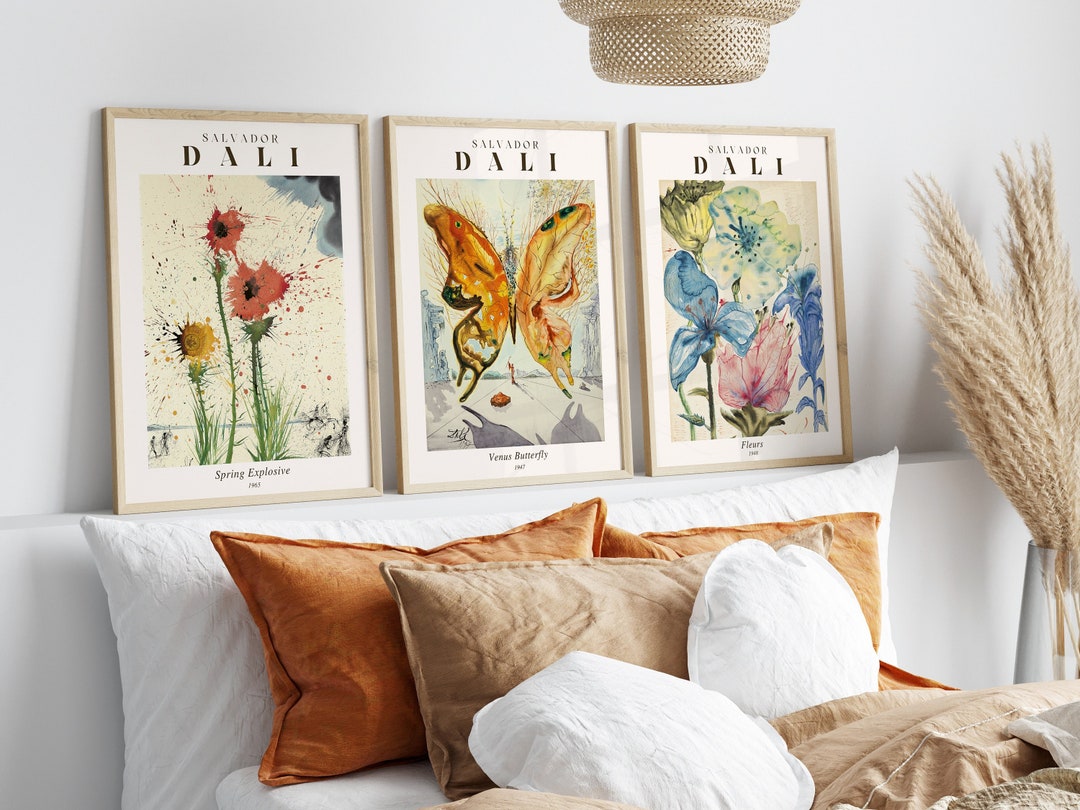 Salvador Dali Poster Set, Salvador Dali Exhibition Print, Salvador Dali ...