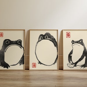 SET OF 3 Matsumoto Hoji Frog Printmatsumoto Hoji Frog Poster - Etsy
