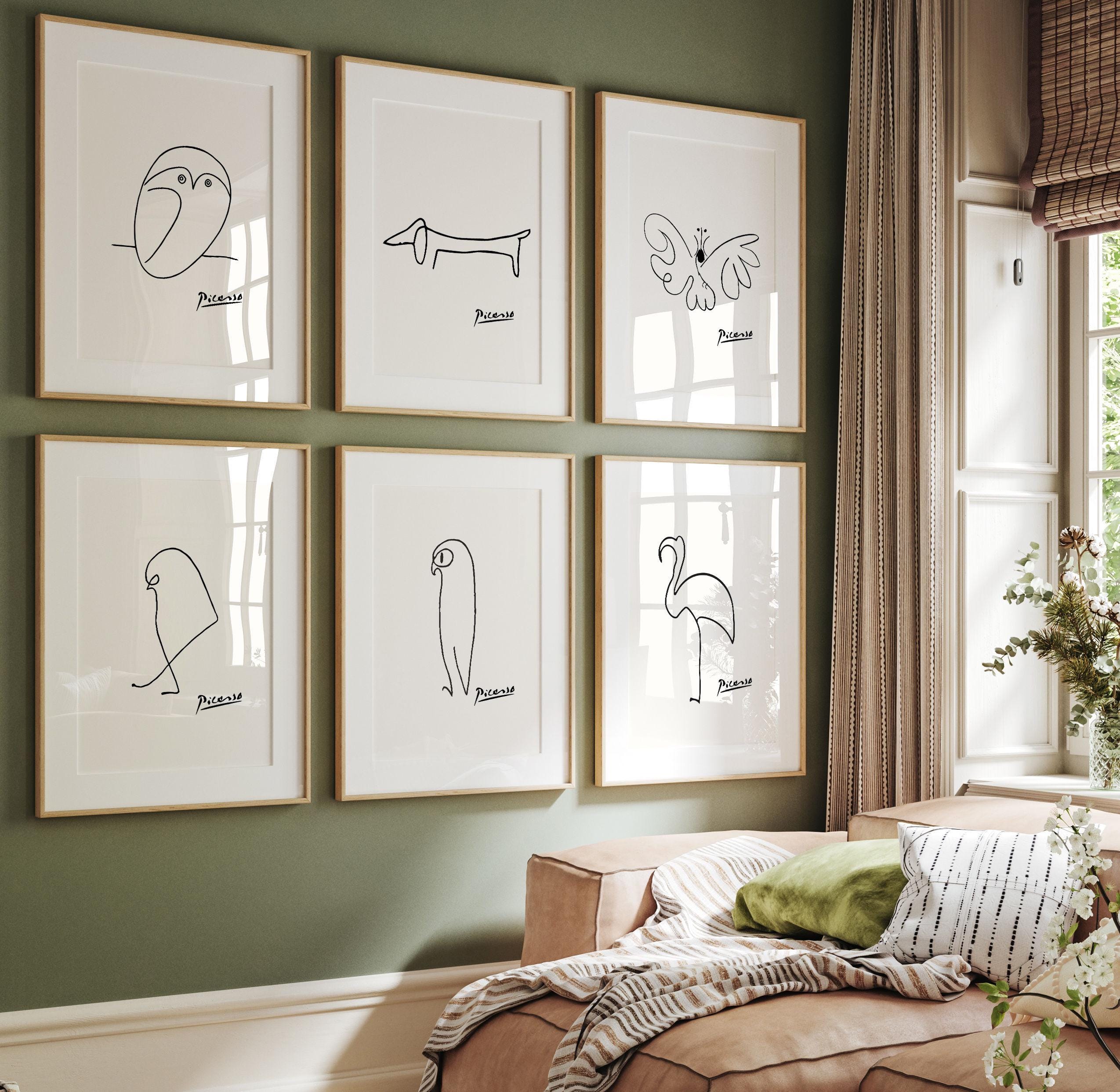 Set of Pablo Picasso Posters, Picasso Exhibition Print, Picasso Line ...
