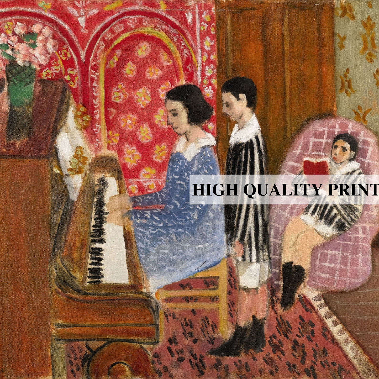 The Piano Lesson by Henri Matisse Poster, Henri Matisse Exhibition ...