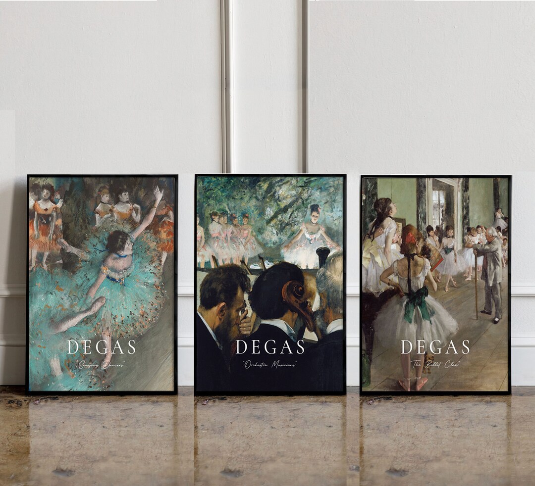 Set of 3 Edgar Degas Ballerinas Prints, Degas Ballerina Poster, Degas ...
