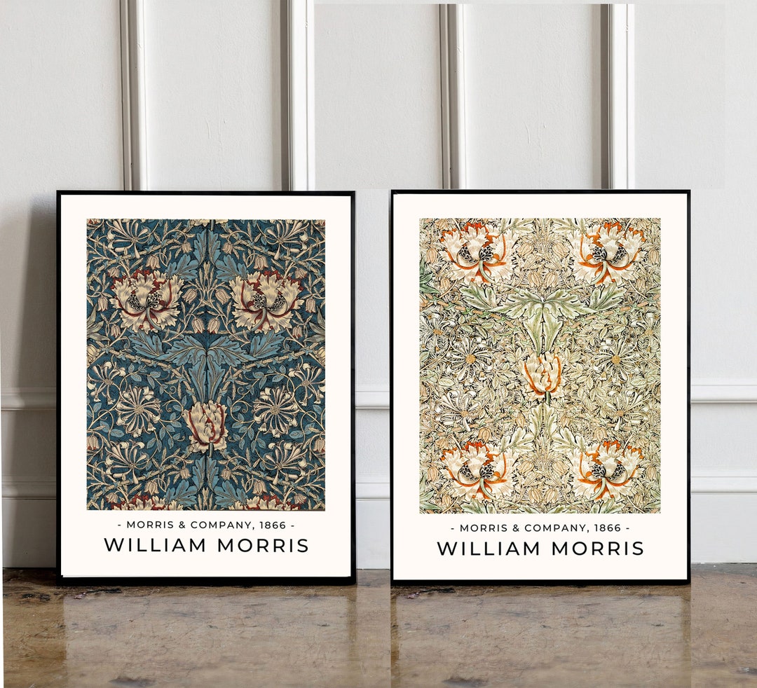 SET OF 2 William Morris Posters, William Morris Print, William Morris Art, Vintage Poster ...