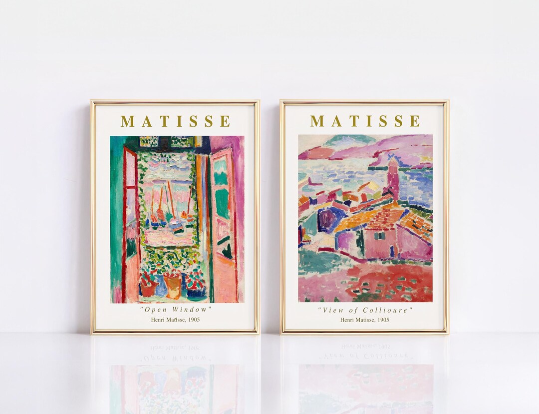 SET OF 2 Henri Matisse Posters Set, Open Window Poster, View of ...