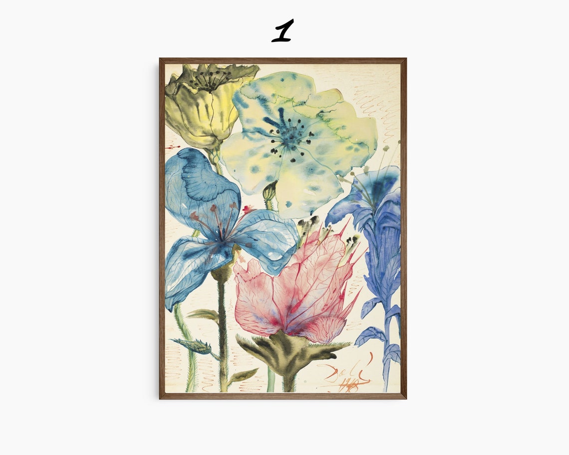 Salvador Dali Poster Sets Salvador Dali Exhibition Print | Etsy