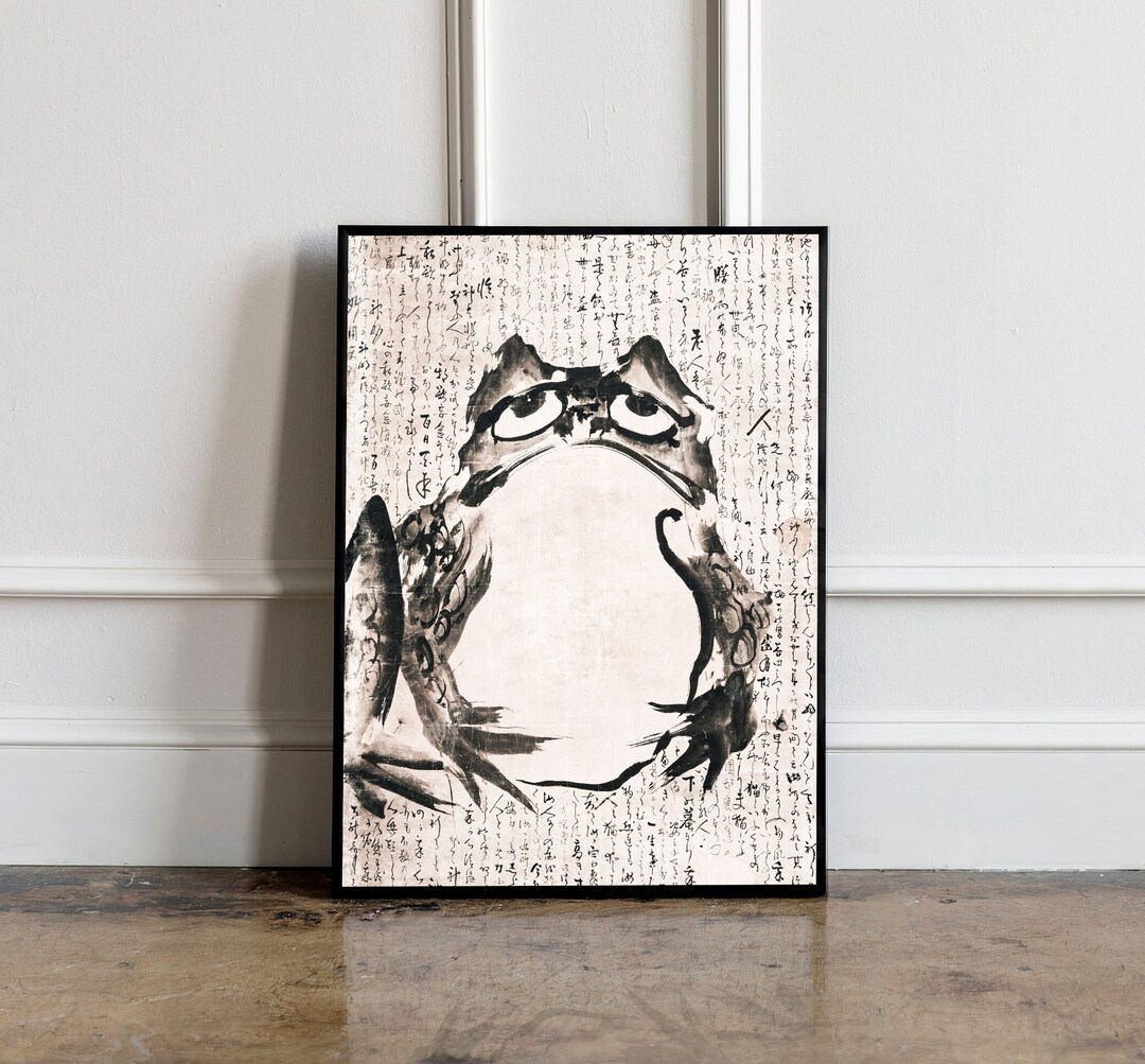 Matsumoto Hoji Frog Print, Hoji Frog Poster, Japanese Frog Print ...