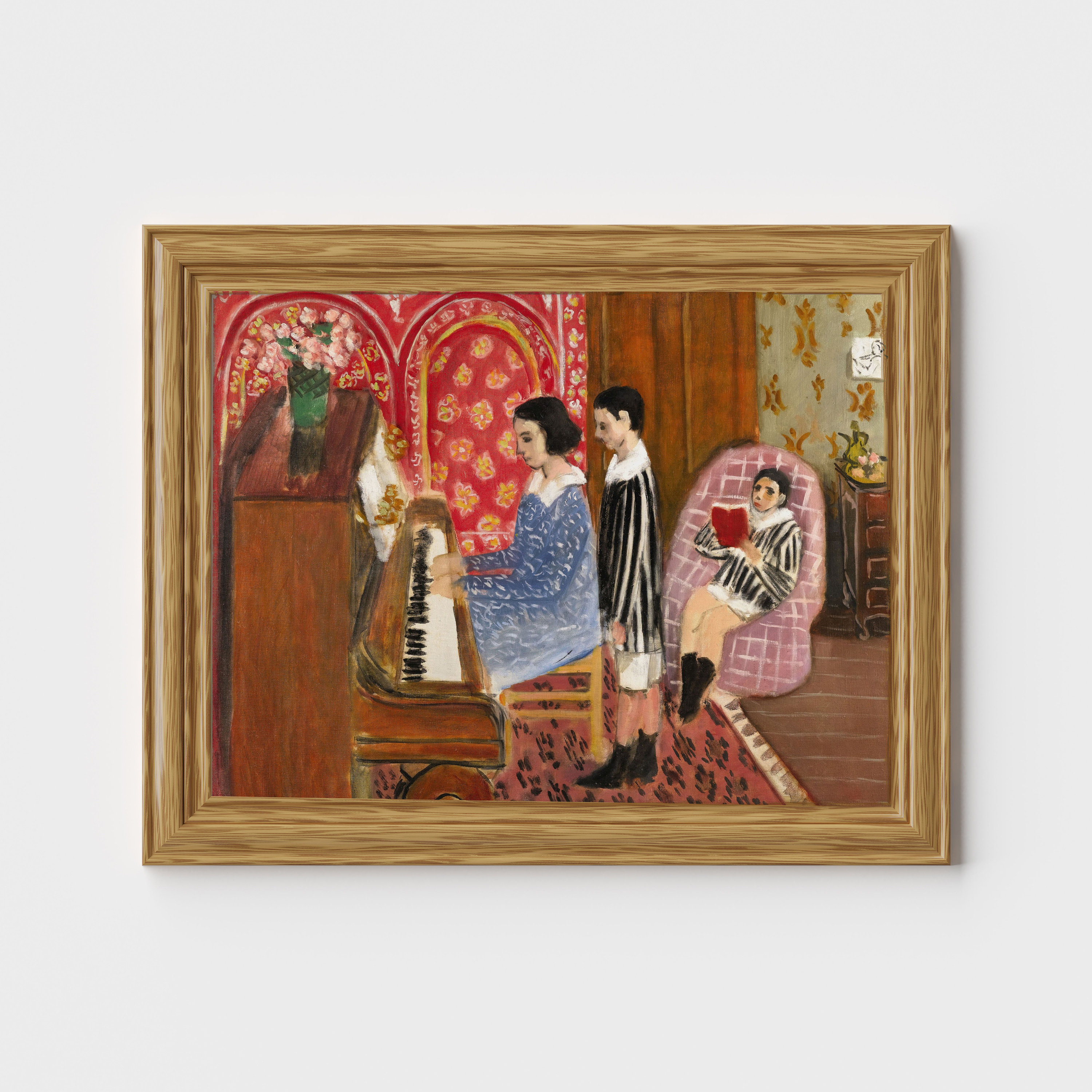 The Piano Lesson by Henri Matisse Poster, Henri Matisse Exhibition ...