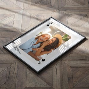 Photo Custom Wall Art on Ace Card, Custom Personalized Gift for Friends ...