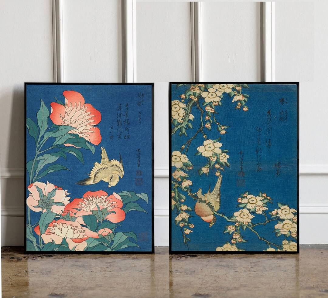 SET OF 2 Katsushika Hokusai Posters Japanese Wall Art - Etsy