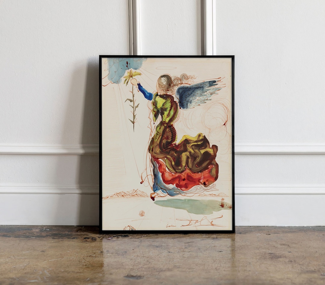 Salvador Dali Angel of the Annunciation Print, Salvador Dali Exhibition ...
