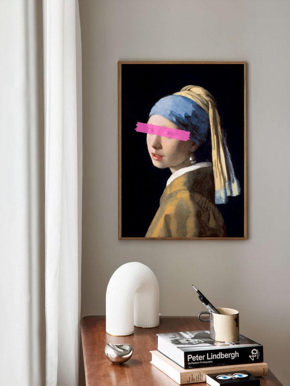真珠の耳飾りの少女とバブルガムの版画、ヨハネス・フェルメール 真珠の耳飾りの少女とバブルガムの版画、ヨハネス・フェルメール