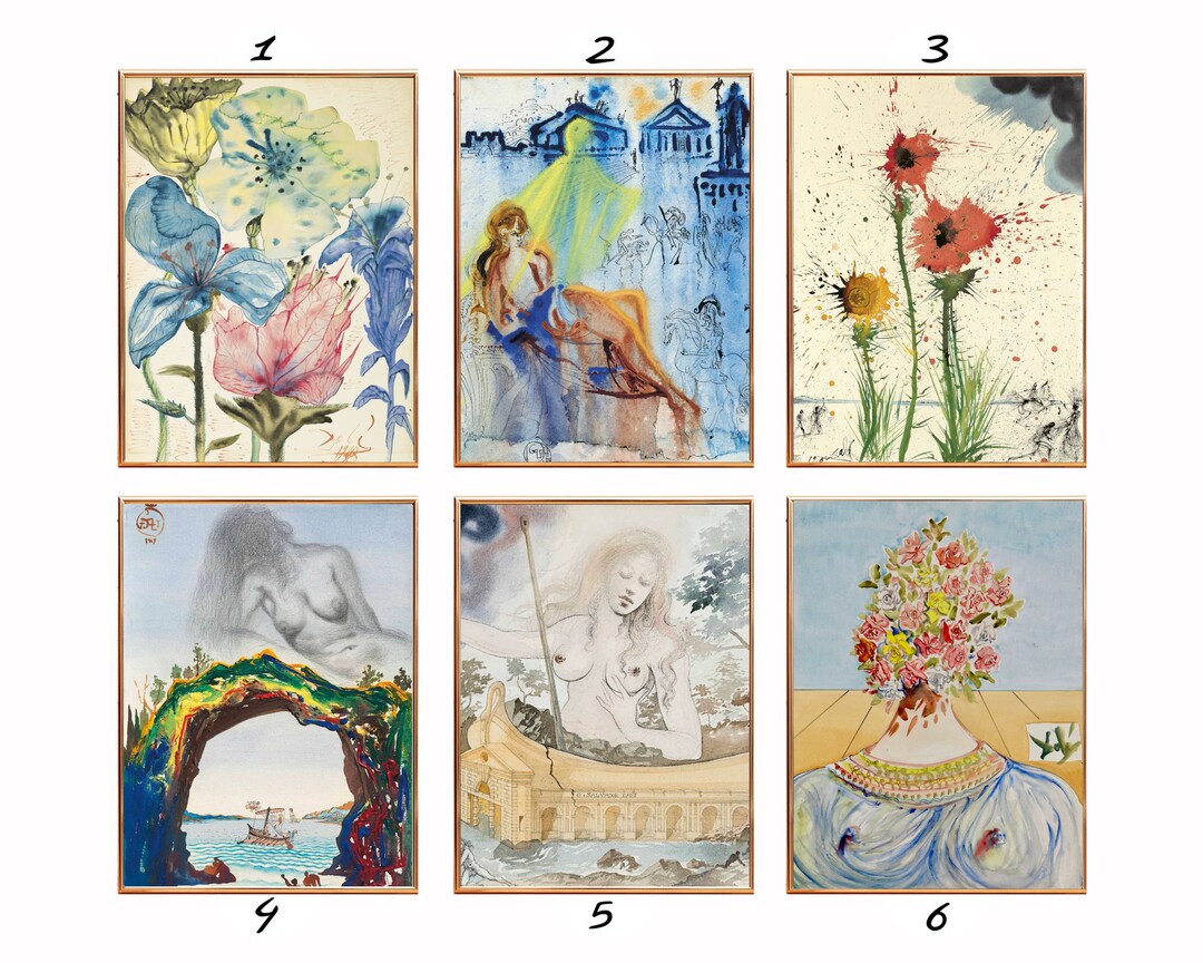 Salvador Dali Poster Sets, Salvador Dali Exhibition Print, Salvador ...