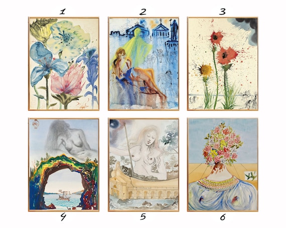 Salvador Dali Poster Sets Salvador Dali Exhibition Print | Etsy