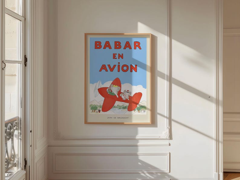 Babar the Elephant Wall Decor, Printable All Art, Nursery Decor, Kids ...