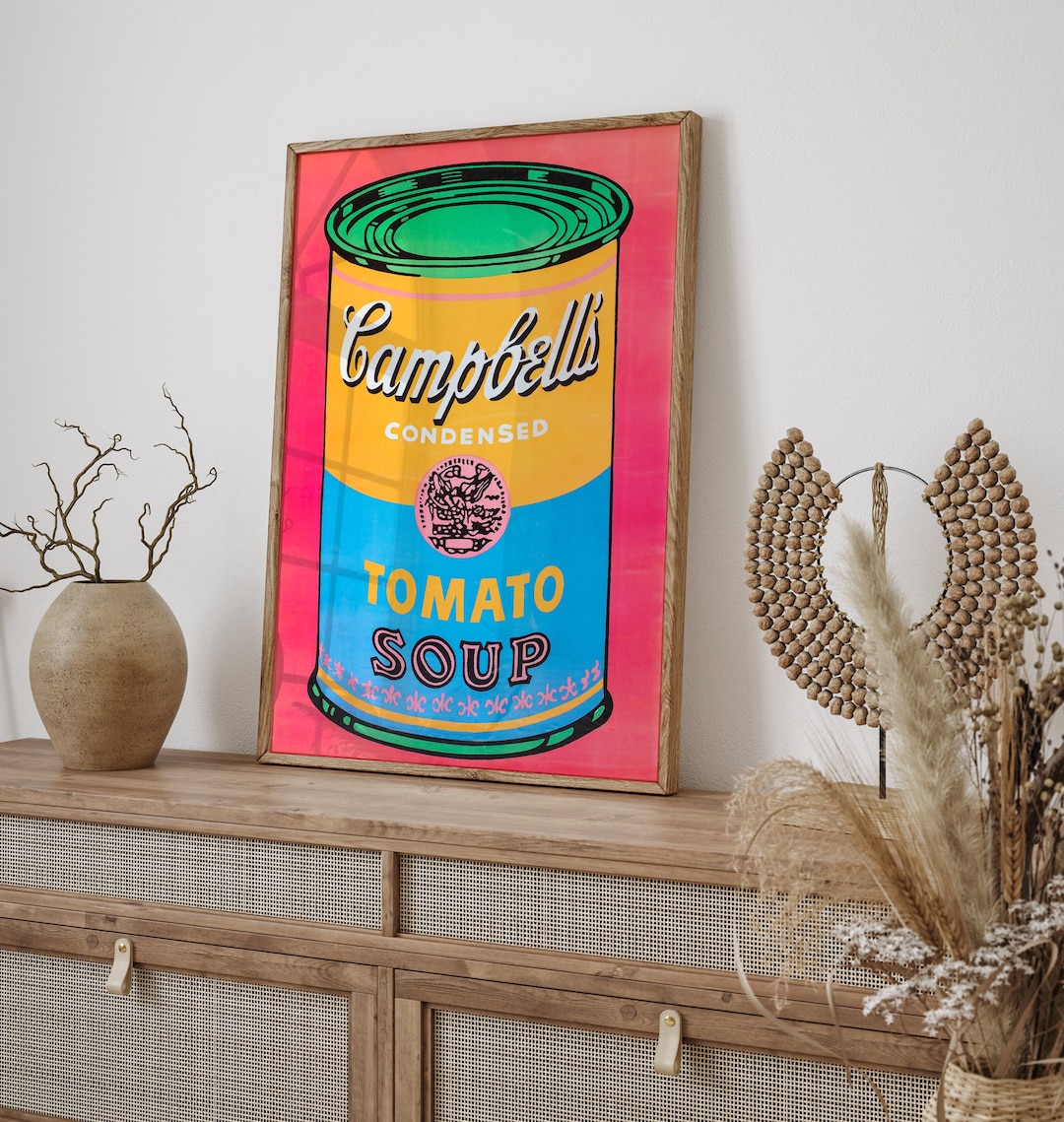 Andy Warhol Tomato Soup Pop Art Poster, Andy Warhol Tomato Soup Print ...